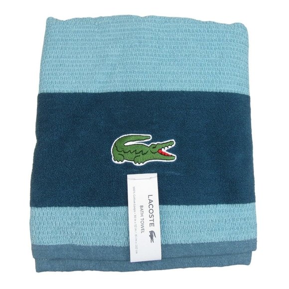 Lacoste | Bath | Lacoste Bath Towel 3 X 52 Cotton Blue Teal Big ...